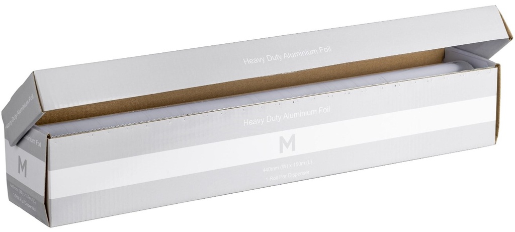 Heavy Duty Aluminium Foil Dispenser - Silver, 440mm x 150m x 16mu (6 ...